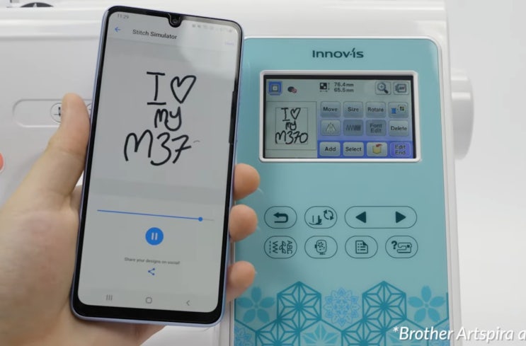 부라더 아트스피라 부라더미싱m370 연결방법(부라더미싱 천안아산점)소잉팩토리(브라더미싱 천안아산점)이노비스 m370/m380d ...