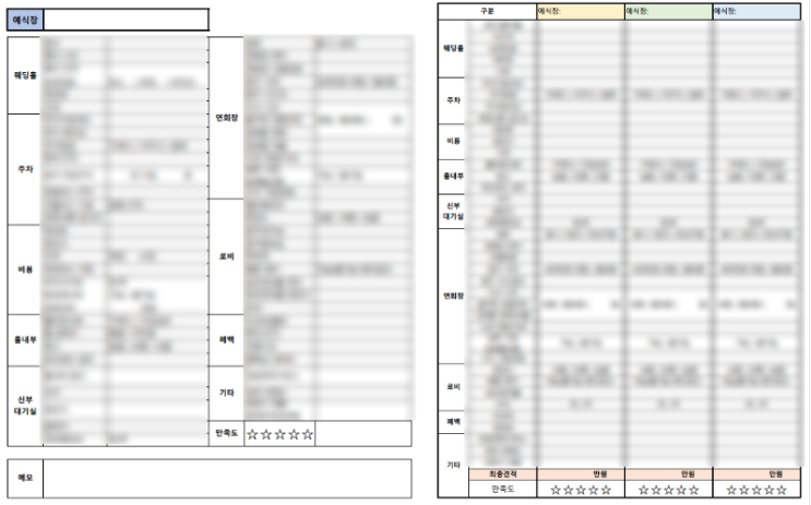 웨딩홀투어 체크리스트 엑셀 파일 공유 네이버 블로그