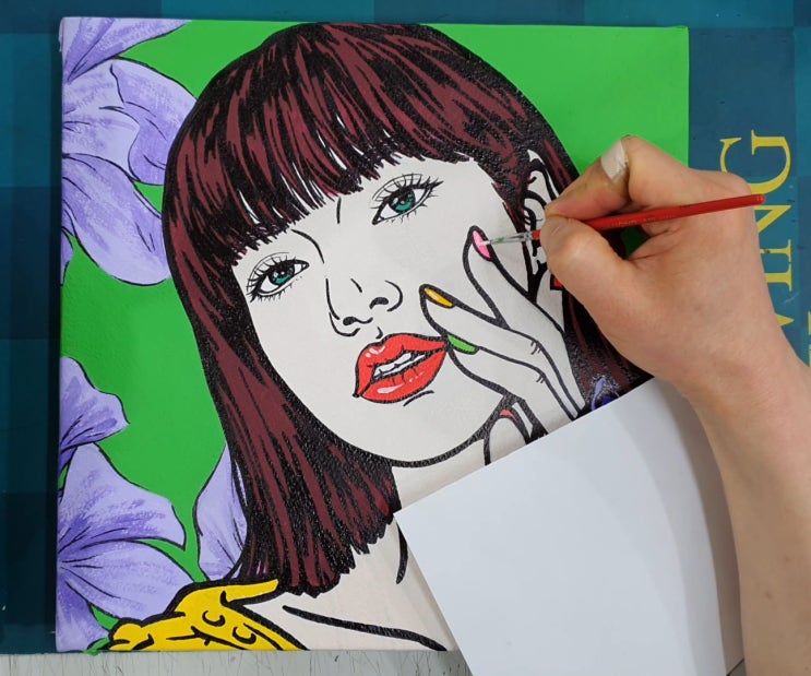 청주 팝아트 초상화 아크릴화 청주시 취미미술 성인미술 그리기 그리는 법 방법 강의 강좌 화실 미술학원 서울 대전 대구 부산 인천
