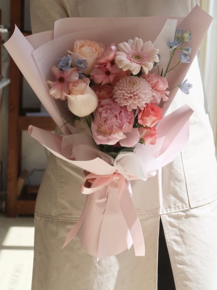 환갑 축하 핑크 중형 꽃다발 핑크 미니다발 수원 꽃집 파장동 꽃집 이목동꽃집 Sk아트리움 꽃집 경기도인재개발원 꽃집