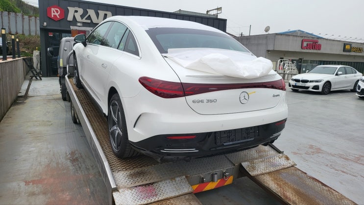 전주 벤츠 진모터스 이원영 팀장님 출고차량 EQE350 글라스틴트 선셋 썬팅 + 유리막코팅 + PPF 생활보호 [RAD 전주본점 ...