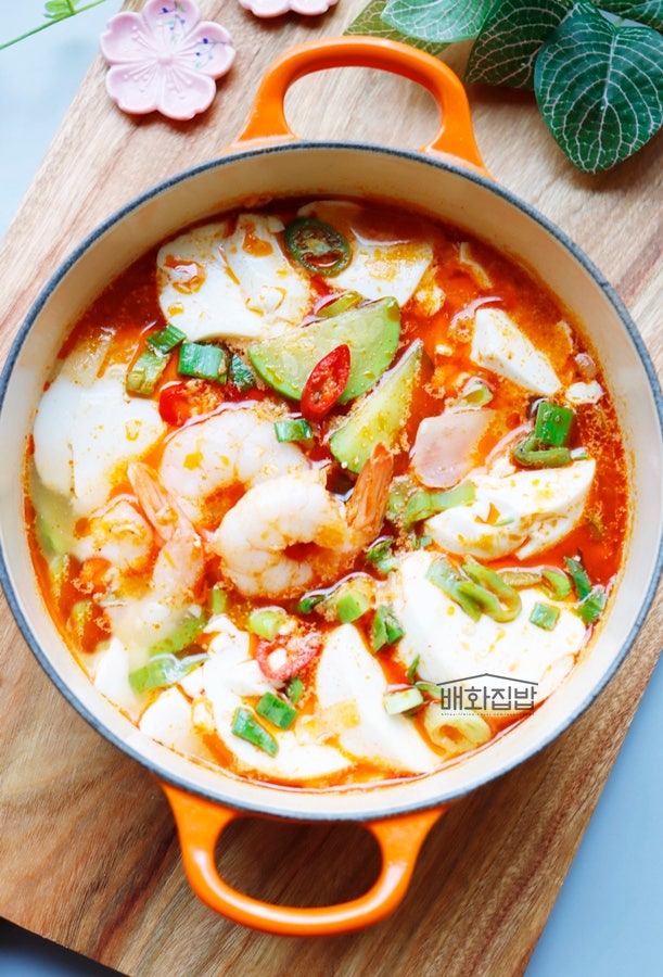 순두부찌개 레시피 재료 애호박 새우 해물 순두부찌개 끓이는법 양념 순두부요리 네이버 블로그