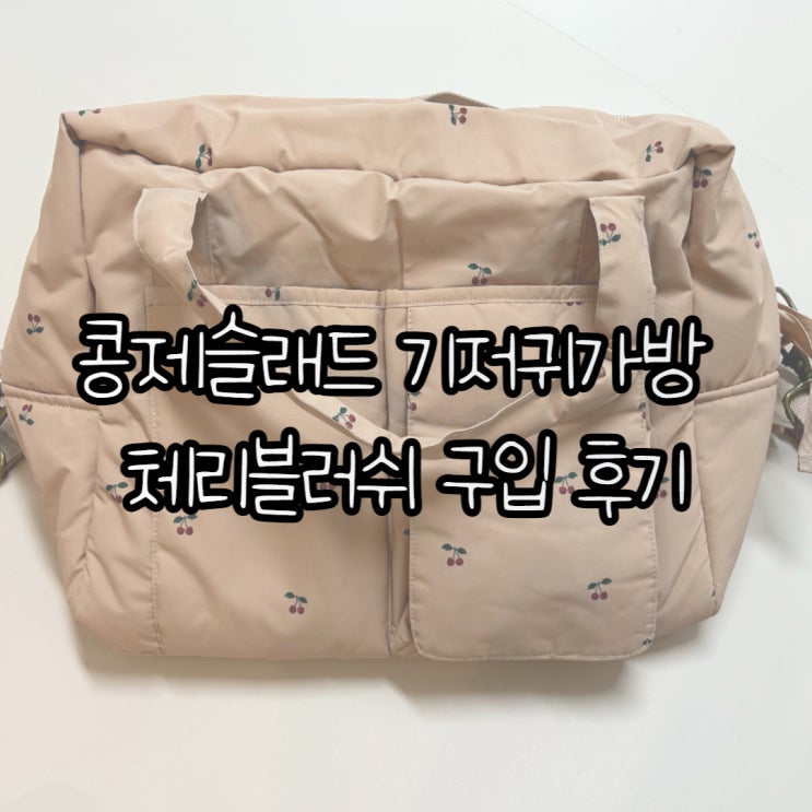 구입후기 콩제슬래드 기저귀가방 체리블러쉬 구입 후기 룩수스베이비 직구 네이버 블로그