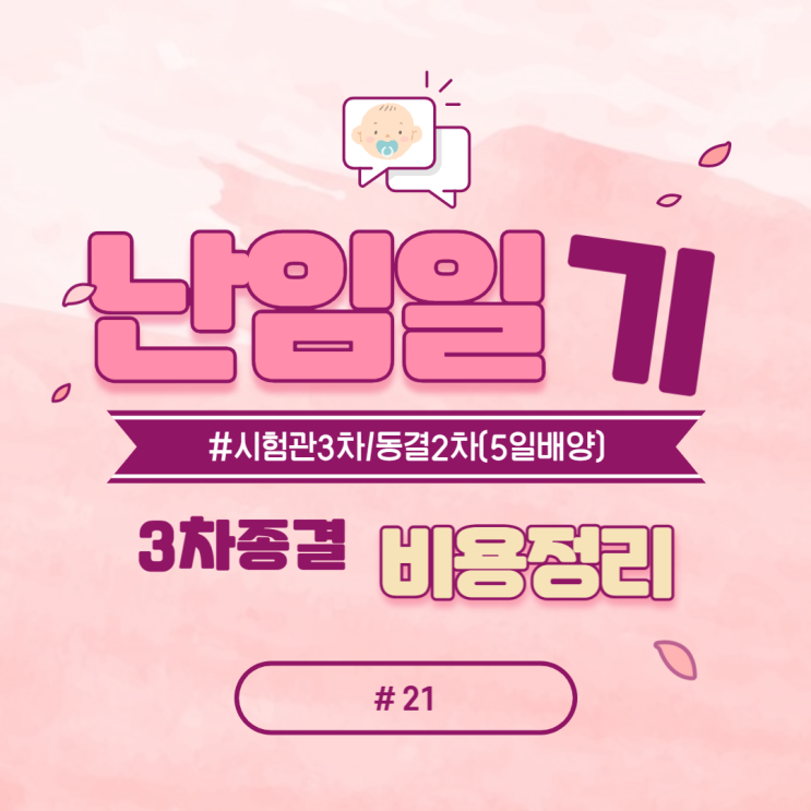 [난임일기 #21][시험관 3차] 피검수치, 3차 종결(비용정리) : 네이버 블로그