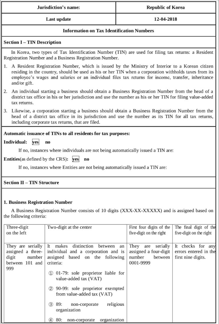 TIN: Tax Identification Number [ 납세자번호 ] : 네이버 블로그