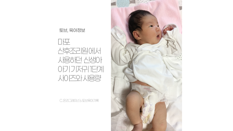 마포 산후조리원에서 쓰던 신생아 아기 기저귀 1단계 사이즈와 사용량 네이버 블로그