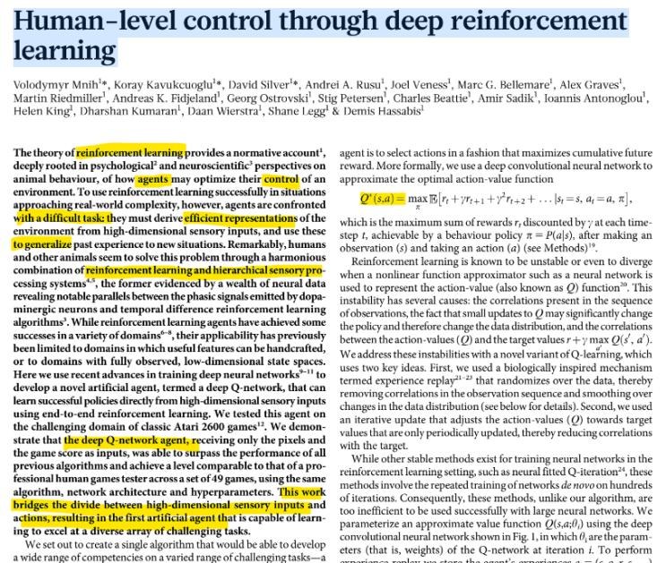 [논문리뷰-41] Human-level control through deep reinforcement learning : 네이버 블로그