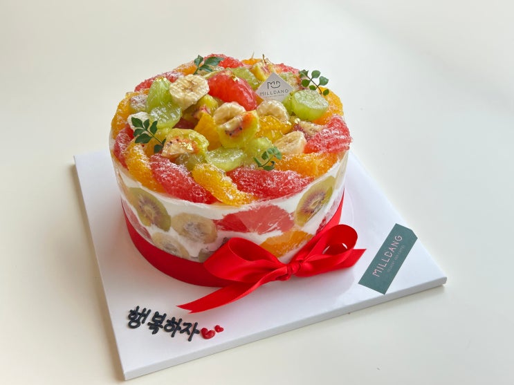 광주 케이크 맛집 용봉동 밀당 과일듬뿍 주문제작 네이버 블로그
