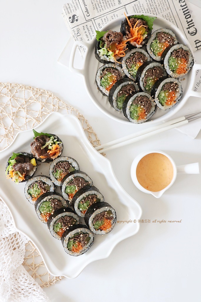 서진이네 김밥 불고기양념 레시피 쌈장마요소스 만들기 불고기김밥 만드는법 네이버 블로그