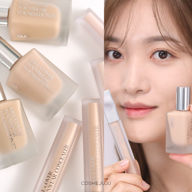 올리브영 베이스 꿀템 클리오 킬커버 파데 미니and컨실러 전색상 발색 추천후기 네이버 블로그
