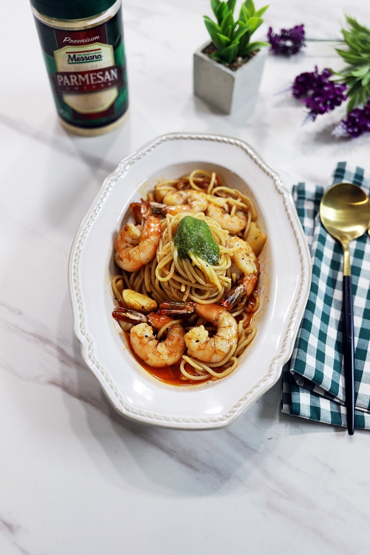 새우오일파스타 만들기 새우요리 스파게티 종류 점심 메뉴 추천 : 네이버 블로그