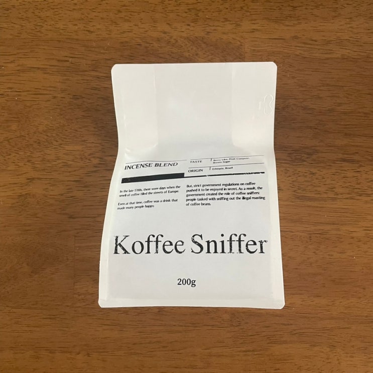 [커피 원두 추천] 커피 스니퍼 Koffee Sniffer 인센스 블렌드 : 네이버 블로그