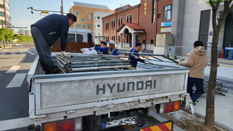경기도 하남 피티아시바 10조 저렴하게 임대했어요~비티아시바 Pt아시바 Bt아시바 이동식비계 조립식비계 구리