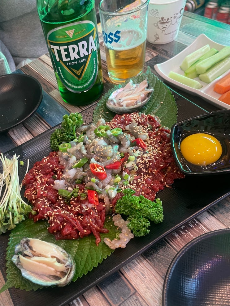 목포항구포차 소고기 낙지탕탕이 맛집 유달산항구포차11호점 목포 포장마차 추천 네이버 블로그