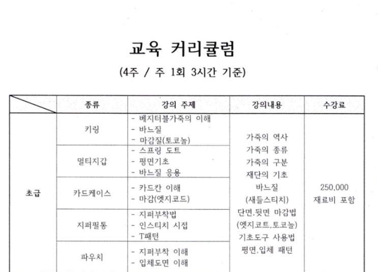 펠레리꼬 가죽공방 남양주 가죽공예학원 5월 신규 수강생 모집합니다 바우처 및 일반 수강생 모두 신청 가능 네이버 블로그