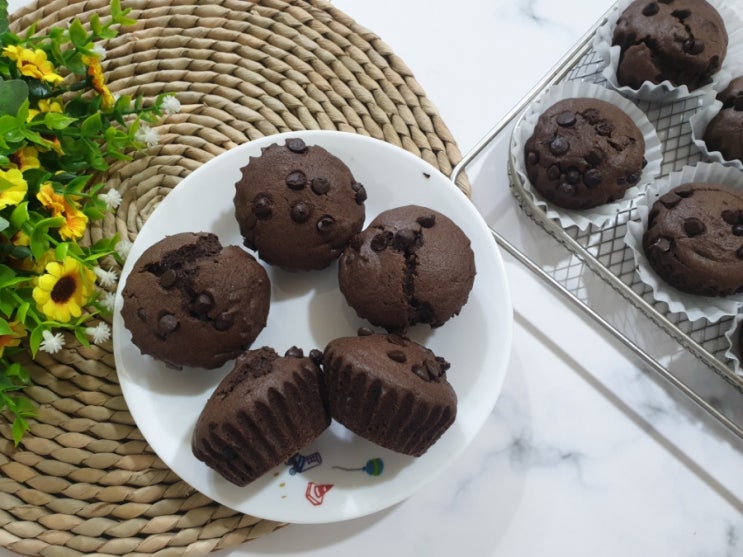 초코머핀만들기 홈베이킹 초코컵케이크 : 네이버 블로그