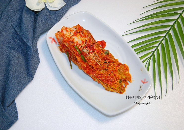알배기 배추 겉절이 만드는법 알배추 겉절이 양념 알배추김치 절이기 네이버 블로그
