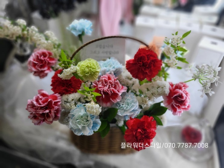 카네이션 꽃바구니 어버이날 카네이션 꽃바구니부모님 선물 일산꽃집플라워더스타일 네이버 블로그