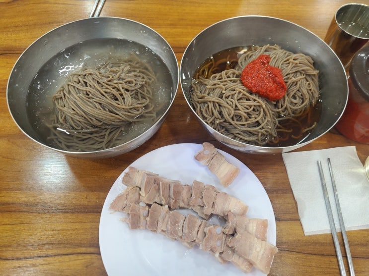 답십리역 막국수 맛집 제육 비빔 막국수가 맛있는 성천막국수 본점 네이버 블로그