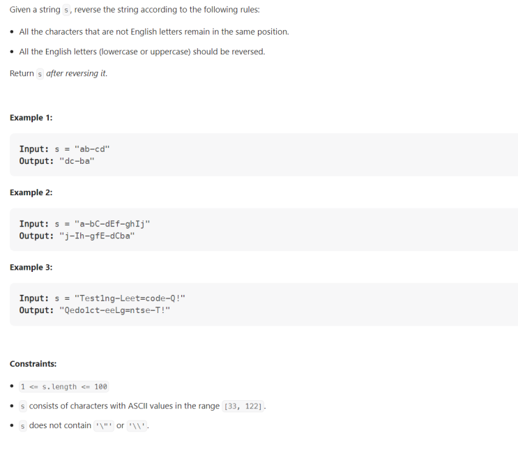JAVA_Reverse Only Letters_LeetCode 917 : 네이버 블로그