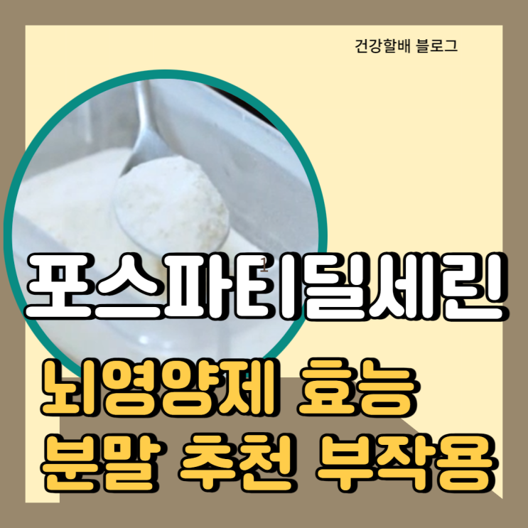 뇌 영양제 포스파티딜세린 효능 분말 추천 부작용 네이버 블로그