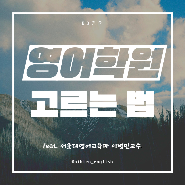 영어학원 고르는 법 리딩의 중요성 서울대영어교육과 이병민교수 네이버 블로그