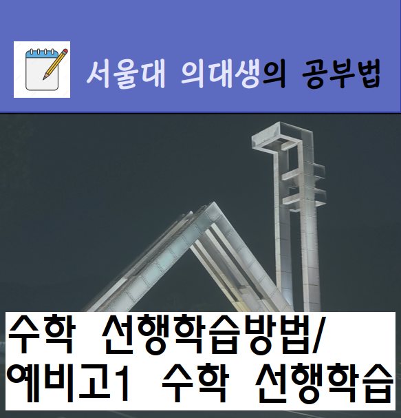 서울대 의대생 블로그 수학 선행학습 방법 예비고 수학선행학습 네이버 블로그