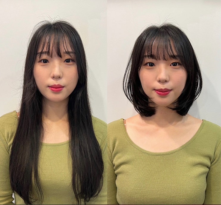 2023 헤어스타일 중단발 레이어드컷 앞머리뱅 사이드뱅 C컬펌 부산미용실 박화헤어스튜디오 네이버 블로그