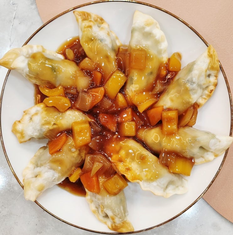 [탕수만두]냉동만두 요리 만두탕수 만들기 탕수육소스 레시피 : 네이버 블로그