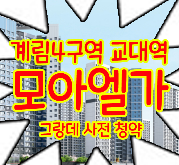 계림4구역 교대역 모아엘가 그랑데 분양안내 네이버 블로그