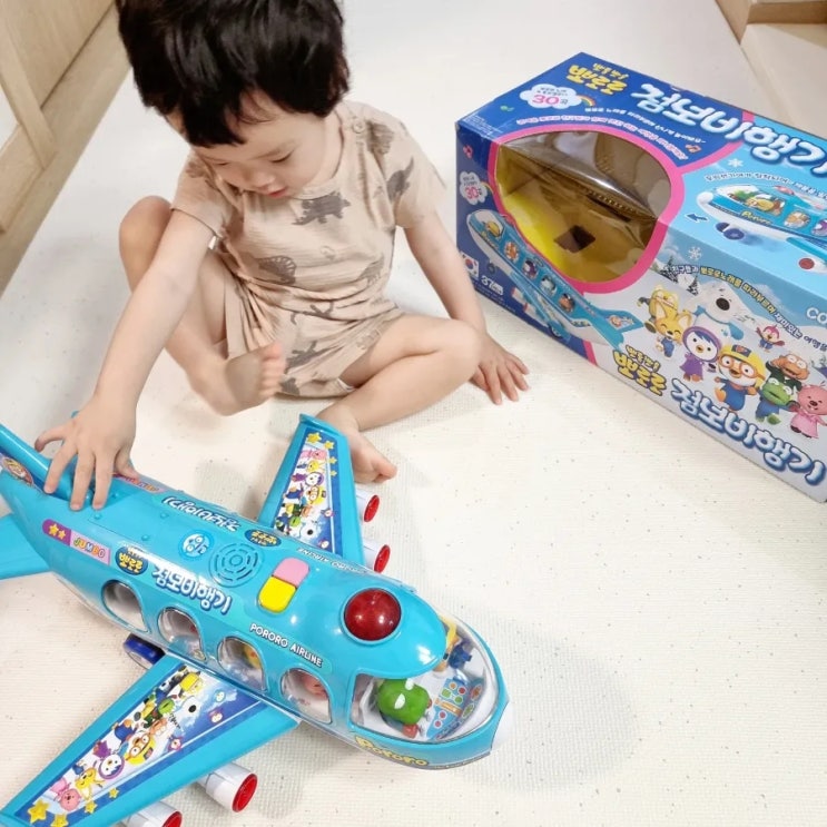 내돈내산 후기 뽀로로 점보 비행기 장난감 두돌아기 선물 추천 : 네이버 블로그