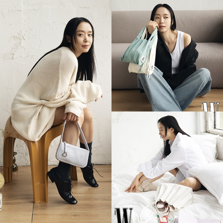 여름 데일리백 And 여성가방 조셉앤스테이시 플리츠 니트백 추천 전도연 화보 네이버 블로그