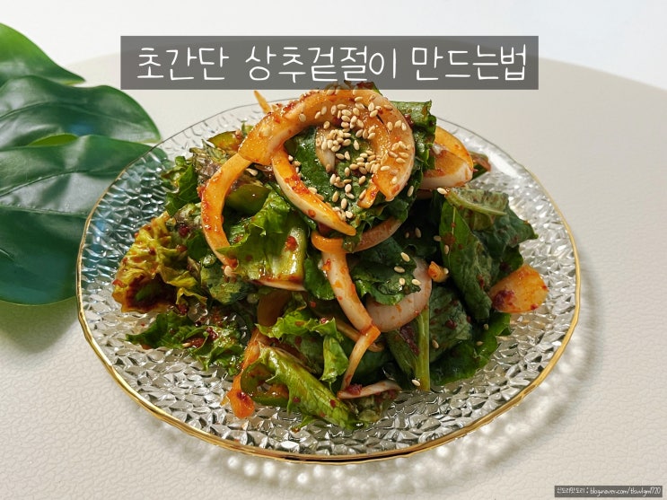 초간단 상추겉절이 상추무침 요리 상추겉절이 레시피 소스 양념 상추 겉절이 만드는 법 수육과 맛도리조합 네이버 블로그
