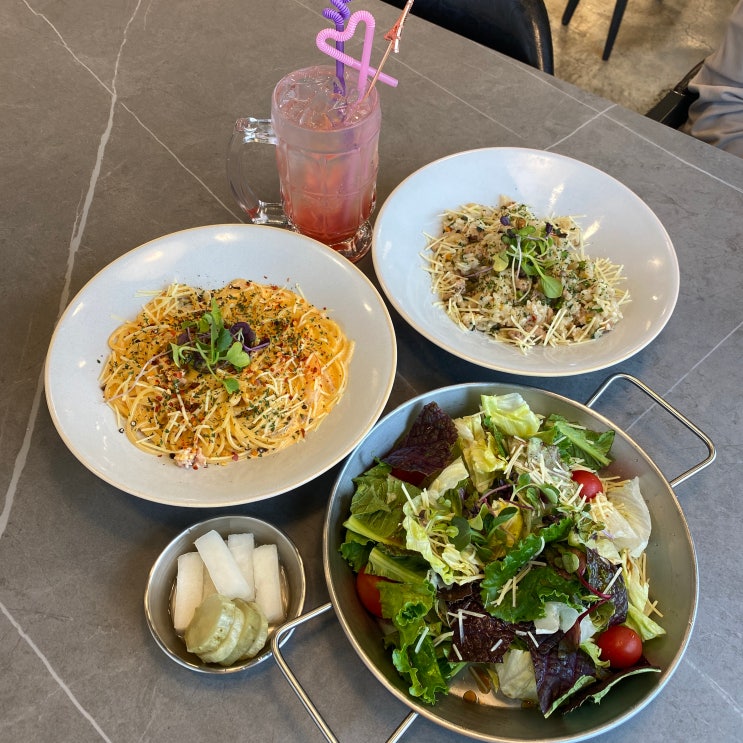 하동파스타 맛집 온데이 스파이시 씨푸드 크림파스타 And 포크갈릭필라프 네이버 블로그