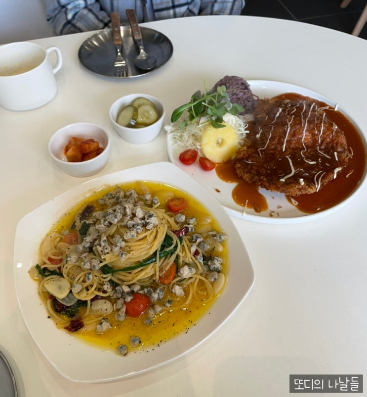 하동맛집 화개장터 근처 벚꽃경양식 내돈내산 방문 후기 지리산 흑돼지 돈까스와 재첩 봉골레 스파게티 네이버 블로그