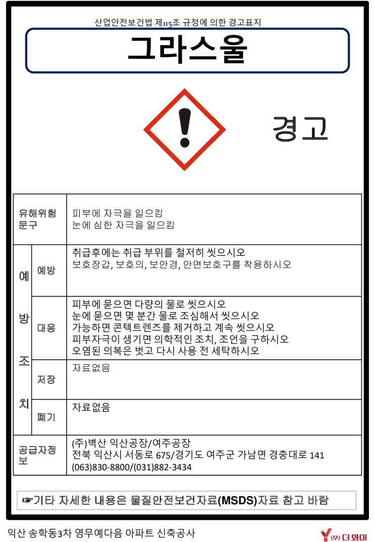 MSDS - 그라스울 : 네이버 블로그