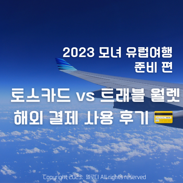 2023 모녀 유럽여행 준비 편 ③ 토스 카드랑 트래블 월렛 비교 해외 결제 사용 후기 네이버 블로그