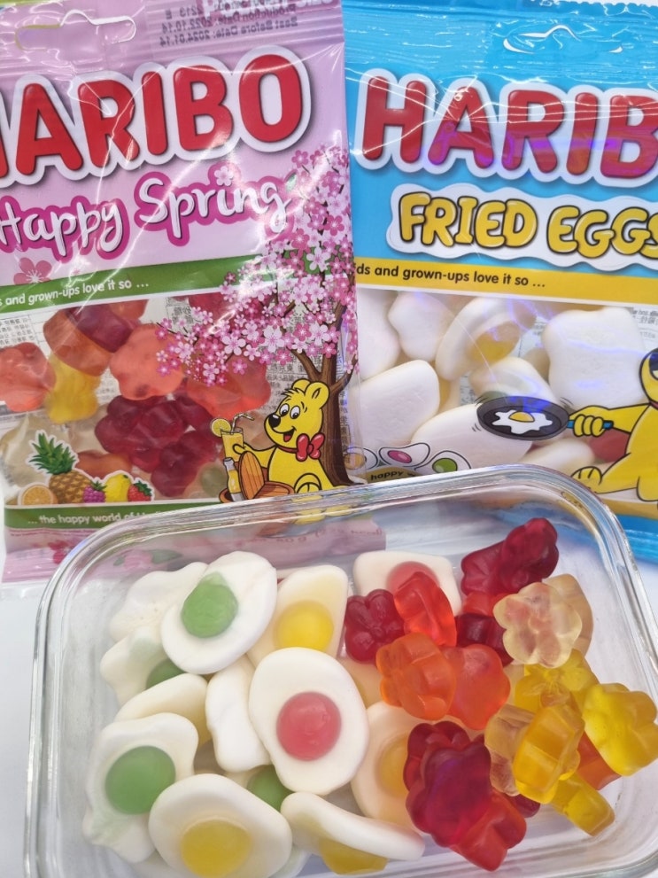 CU신상하리보젤리:하리보계란후라이,하리보해피스프링(HARIBO fried eggs,happy spring,편의점신상젤리 ...