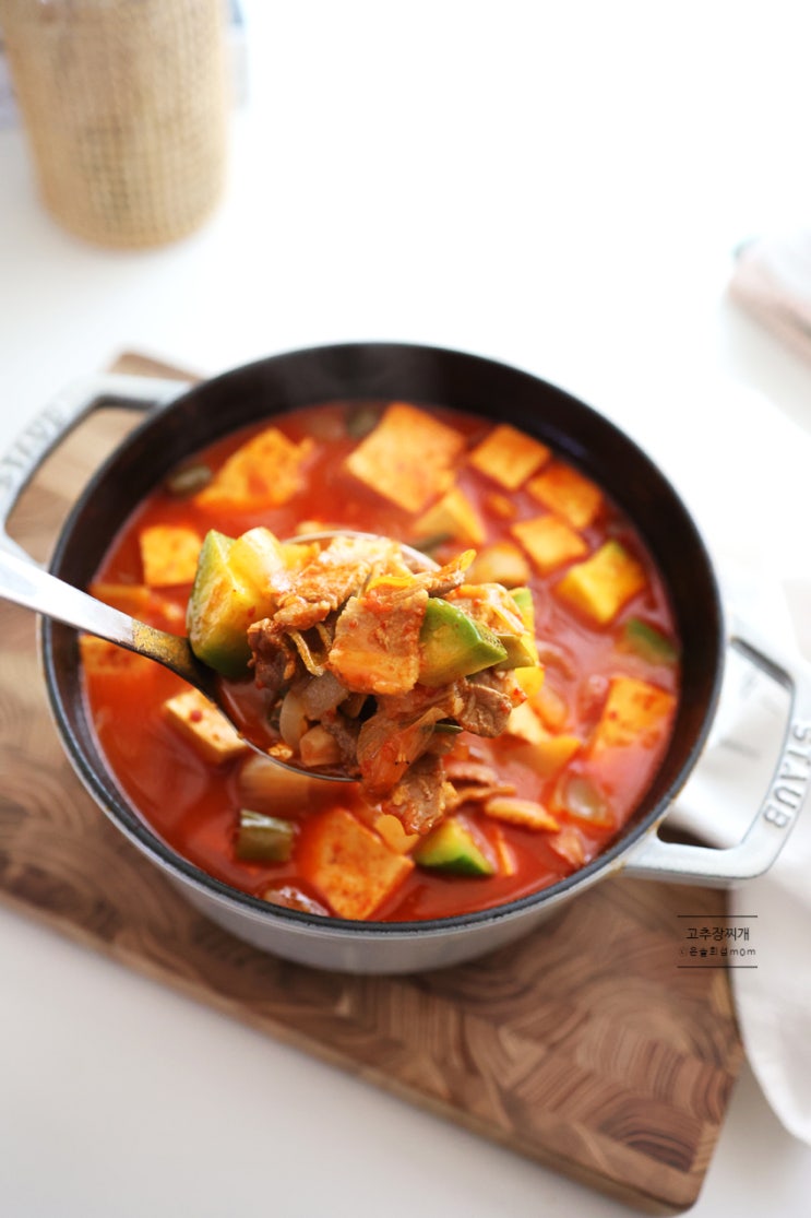 편스토랑 류수영 고추장찌개 레시피 삼겹살 돼지고기 고추장찌개 애호박찌개 만드는법 네이버 블로그