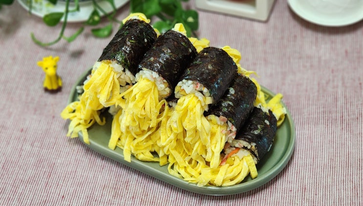 나들이도시락 김밥도시락으로 딱 한입에 먹기 좋은 꼬마김밥 만들기 계란김밥 만들기 네이버 블로그