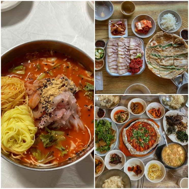 양양여행 양양먹거리 현지인맛집 세곳 추천 째복 물회맛집 수산항물회 And 백반 수육 막국수맛집 꼬꼬와메밀 And 산채정식 토종닭