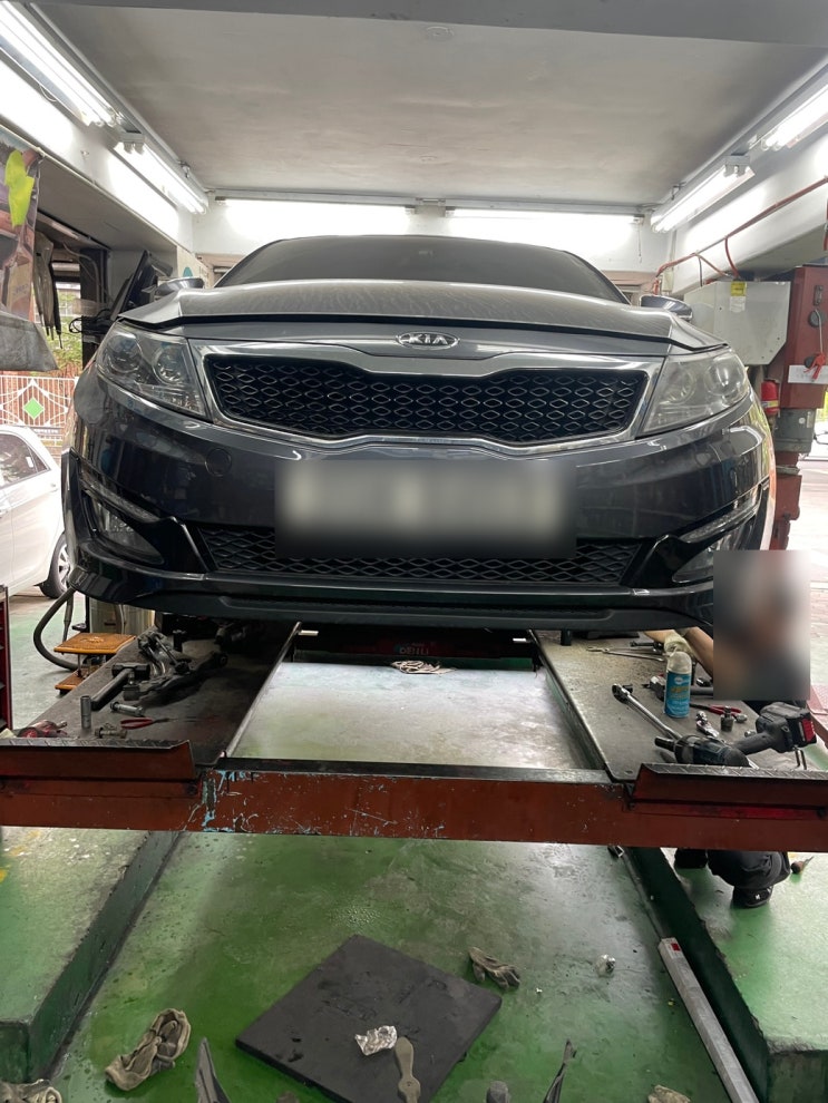 기아 K5 TF 로어암 활대링크 헤드라이트 HID 벌브 교환 : 네이버 블로그