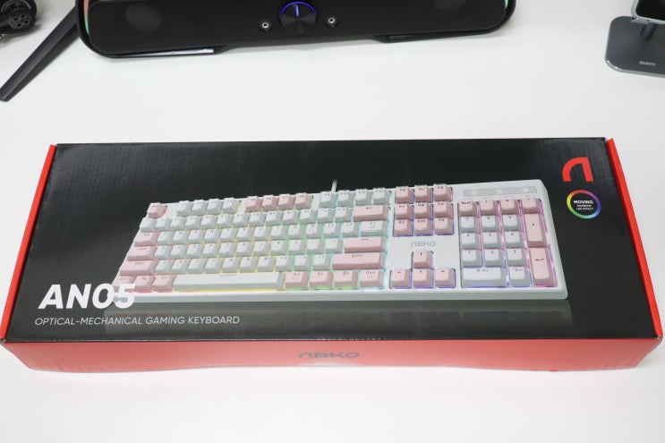 앱코 AN05 아이스큐브 키캡이 돋보이는 예쁜 게이밍키보드 : 네이버 블로그