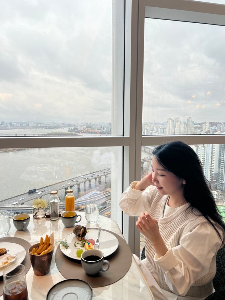 마포 호텔 나루 서울 호텔 뷔페 레스토랑 부아쟁 런치 🍽️ 한강뷰 프렌치 요리 네이버 블로그