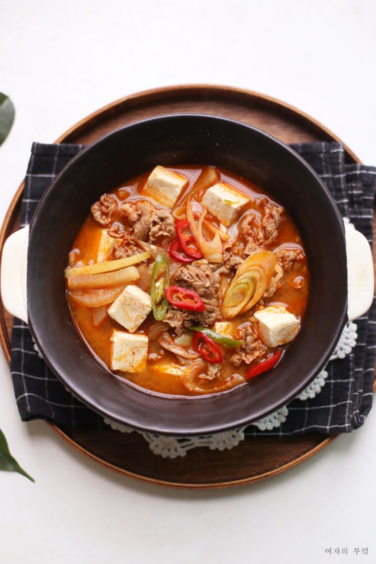 고깃집 두부 된장찌개 맛있게 끓이는법 소고기 차돌박이 된장찌개 재료 차돌된장찌개 레시피 네이버 블로그