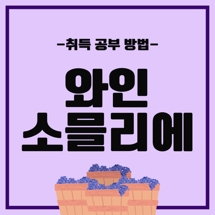 와인소믈리에 자격증 취득 시험 공부 방법 네이버 블로그