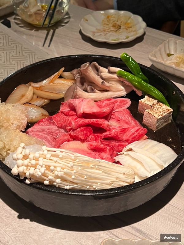압구정 데이트 안다즈호텔 식당가 분위기 내기 좋은 스키야키 맛집 네기스키야키 압구정점 후식 더플레이트 디저트 크림슈 네이버 블로그