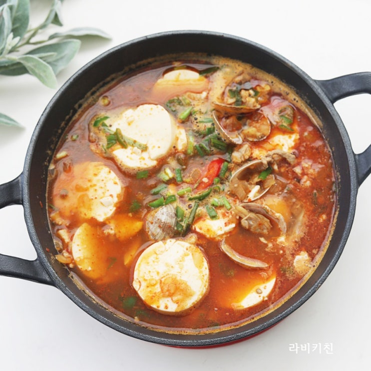 백종원 순두부찌개 끓이는법 재료 양념 순두부 요리 돼지고기 바지락 해물 순두부찌개 레시피 네이버 블로그