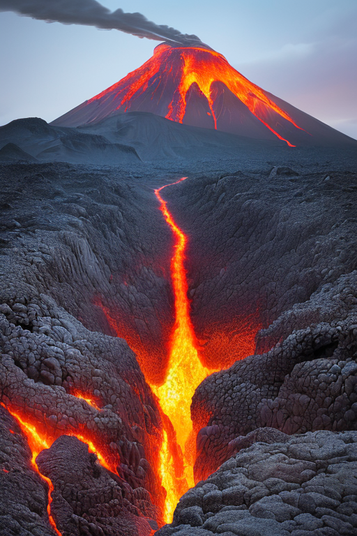 [Ai Greem] 자연_004: 화산, 용암, 마그마, 폭발, 자연재해, 배경, 화산암, 그림, volcano, lava ...