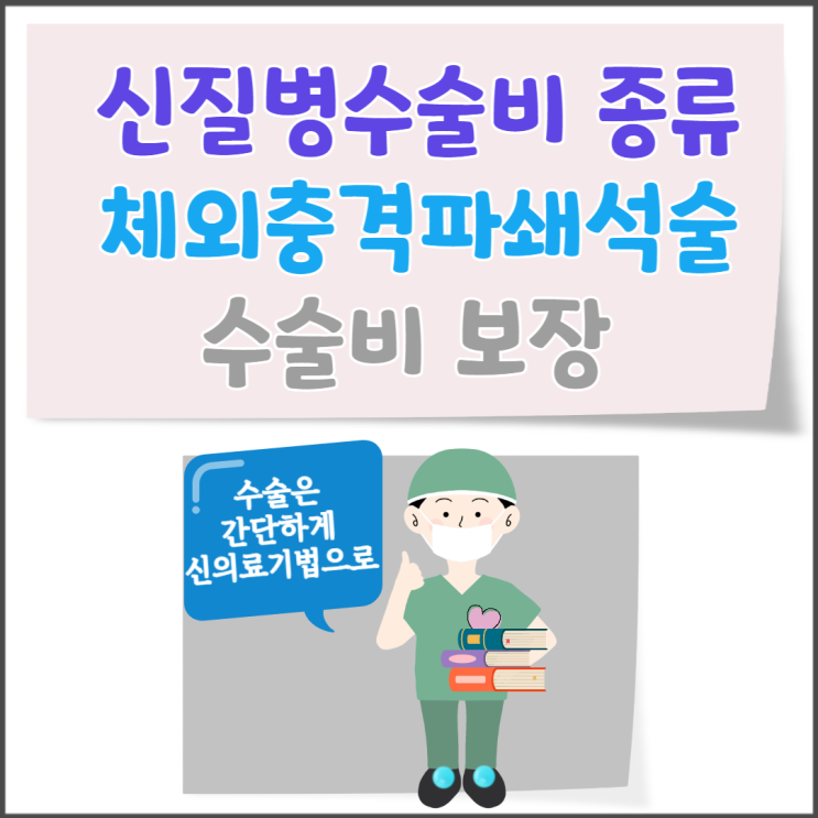 신질병수술비 종류와 비급여 체외충격파쇄석술 수술비 보장항목 안내 네이버 블로그
